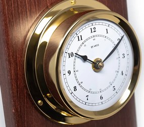 Fischer 1538-22 - Hodiny s barometrem, teploměrem a vlhkoměrem na dřevěné podložce