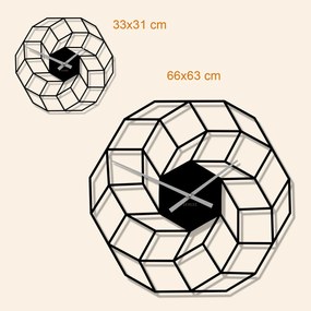 DUBLEZ | Velké dřevěné moderní hodiny - Vortexa