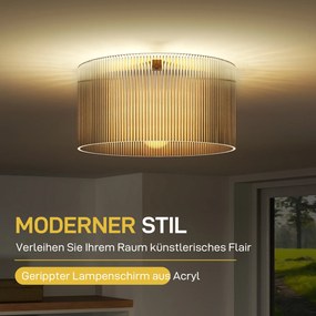 HOMCOM Stropní lampa s akrylovým stínidlem, kov, kompatibilní s halogenovými a LED žárovkami
