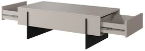 Konferenční stolek Larena 120 cm - kašmírová / černá