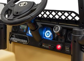 Ramiz Elektrické autíčko Toyota FJ Cruiser béžové + ovladač + pohon 4x4 + LED a audio + EVA kola + plynulý rozjezd