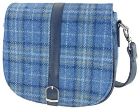 Kabelka Beauly Harris Tweed - Light Blue Check