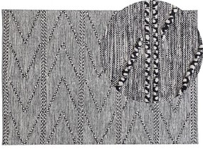 Koberec krátkosrstý 140 x 200 cm černobílý TERMÁL Beliani