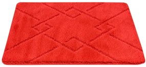 Koupelnový kobereček Moreno Red červený, kosočtverce