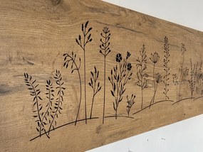 Li-Go "Louka dlouhá" světelný obraz 230V  120x40cm provedení povrchu: dub světlý