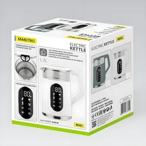 MR-023 bílá / Rychlovarná konvice / 2200 W / 1,7 l / regulace teploty