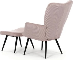 Relaxační křeslo AK-L7285 PINK6, manšestrová látka, růžová (70 x 81) cm