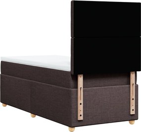 Box spring postel s matrací tmavě hnědá 80x200 cm textil 3291124