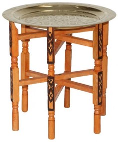 Orientální stolek z čisté mosazi Karam 60 cm