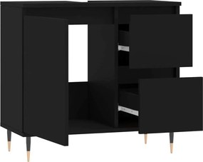 vidaXL Koupelnová skříňka 65 x 33 x 60 cm kompozitní dřevo [831597] Barva: Černá