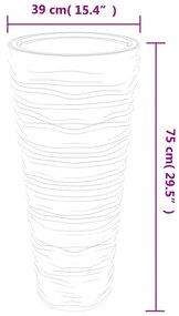 Truhlík s odnímatelnou vložkou antracit 18 / 45 l PP rýhovaný - Default Title