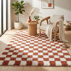 Krémový/v terakotové barvě koberec 120x170 cm Grida – ESTE