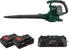 Parkside® Aku vysavač / foukač listí Plsa D3, 2x Smart 4 Ah