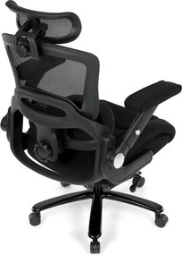 Ergonomická kancelářská židle AIR - černá síťovina / látka