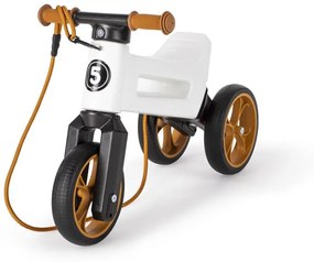 Teddies Odrážedlo Funny Wheels Rider SuperSport 2v1+popruh balené v krabici Bílé/oranžové