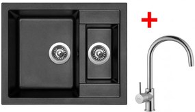 Sinks CRYSTAL 615.1 Metalblack+VITALIA CR615174VICL