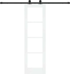 Posuvné dveře ORKDAL 61 x 198,5 cm Masivní borové dřevo a sklo 3332014