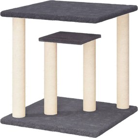 Škrabadlo pro kočky s plošinami tmavě šedé 50 cm 172045