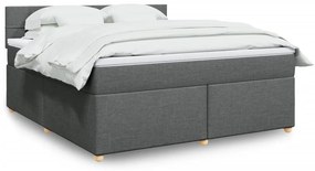 Box spring postel s matrací tmavě šedá 180x200 cm textil 3286760