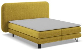 Boxspring postel v hořčicové barvě 180x200 cm Ilima – Makamii