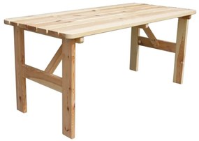 ROJAPLAST Zahradní stůl - VIKING, 150x70 cm, dřevěný přírodní