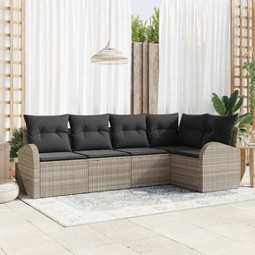 Set pohovek s polštářem Světle šedá Polyester 3346042