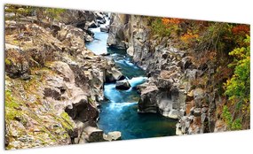 Proudící řeka - obraz (100x40cm)