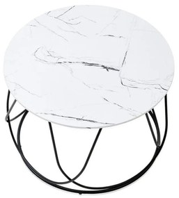 Intesi Konferenční stolek Jenna černý/bílý mramor