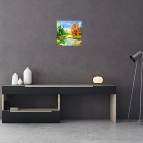 Obraz -  Malba krajiny (30x30 cm)