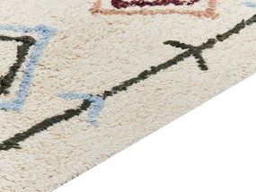 Bavlněný koberec 160 x 230 cm béžový CORUM Beliani