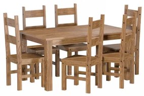 Jídelní set stůl 152x92 + 6 jídelní židle EL DORADO dub antik