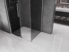 Mexen Velar, sprchový kout s posuvnými dveřmi 90 x 120 cm, 8mm šedé sklo, chromová, 871-090-120-41-01