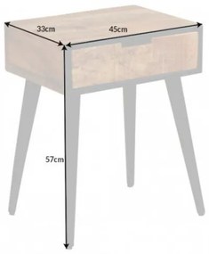 Noční stolek Industrial 45cm Mango / 39652