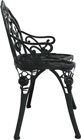 Zahradní lavice 100 cm litý hliník černá 317740
