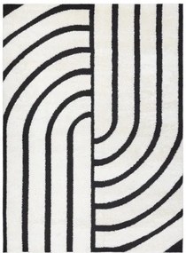 Dywany Łuszczów, Kusový koberec Mode 8631 geometric cream/black, 120x170, černobílá, kancelář