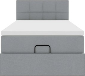 Osmanský rám postele s matrací světle šedá 90x190cm textil 3311421
