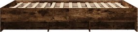 Rám postele bez matrace kouřový dub 140x190 cm kompozitní dřevo 3295685