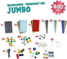 Lena Kreativní kufřík Jumbo modrý / 800ks / od 6 let