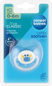 Canpol babies Dudlík svítící kaučukový třešinka 0-6m LOVE&SEA