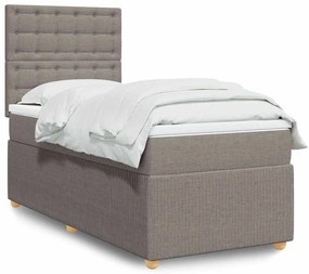 Box spring postel s matrací taupe 80x200 cm textil 3294201