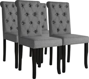 vidaXL Jídelní židle 4 ks textil [245515] Barva: Tmavě šedá