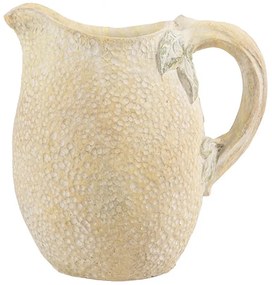 Žlutý rustikální džbán v designu citrónu Lemon rustic - 20*15*20 cm