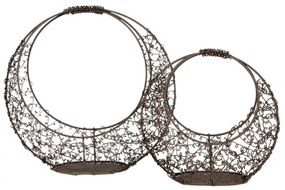 Sada 2 drátěných košíků do kruhu Filigraine – 30x10x28 / 22x8x20 cm