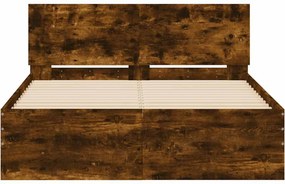 Rám postele s čelem kouřový dub 135 x 190 cm 3207508
