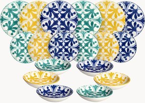 Sada porcelánového nádobí Madison Majolica, pro 6 osob, 18 dílů
