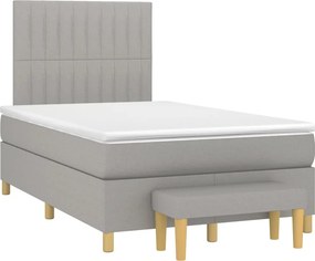 vidaXL Box spring postel s matrací 120x200 cm textil [3137301] Barva: Modrá