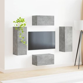 Sestava TV skříněk 2 ks Betonově šedá Kompozitní dřevo 3408973