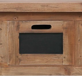 TV stolek se 3 zásuvkami 120 x 30 x 40 cm masivní mahagon 283913