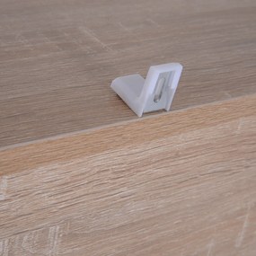 HOMCOM Dřevěná Knihovna, Víceúčelový Skříň s 3 Policemi, 4 Přihrádkami a 2 Dveřmi, 61,5x29,5x80cm