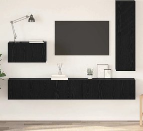 vidaXL 4dílný set TV skříněk kompozitní dřevo [3393329] Barva: Černý dub